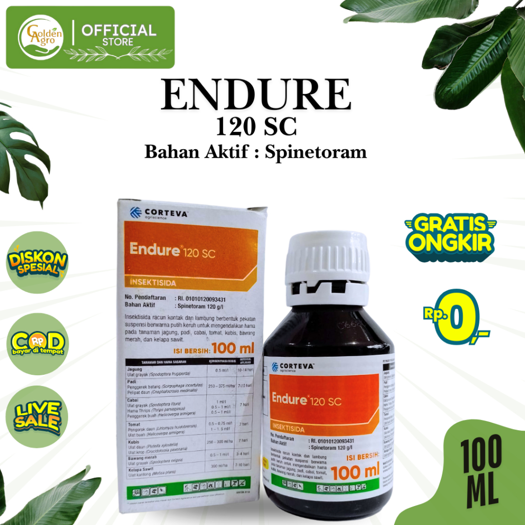 Jual INSEKTISIDA ENDURE 120SC SC 100ML ML PEMBASMI ULAT PALING AMPUH ...