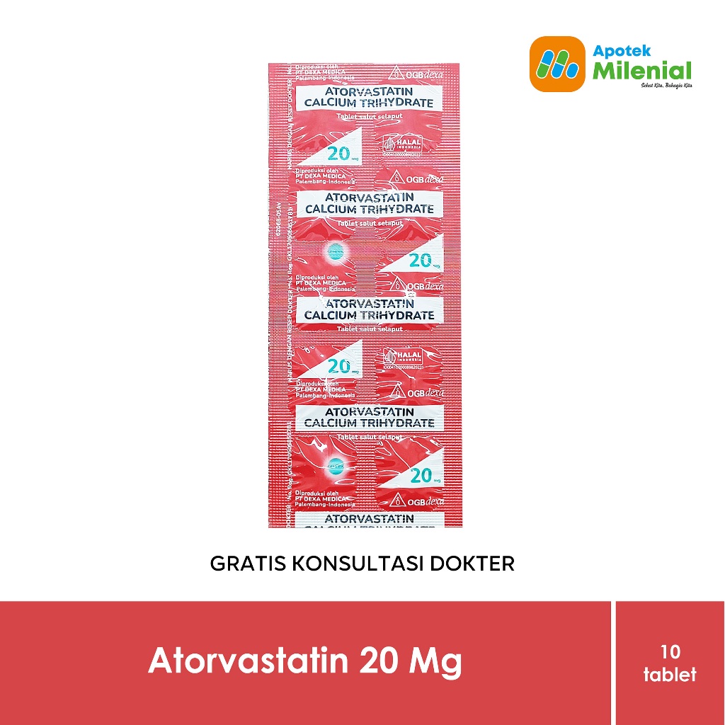 Jual Atorvastatin 20 Mg Strip 10 Tablet Dexa | Shopee Indonesia