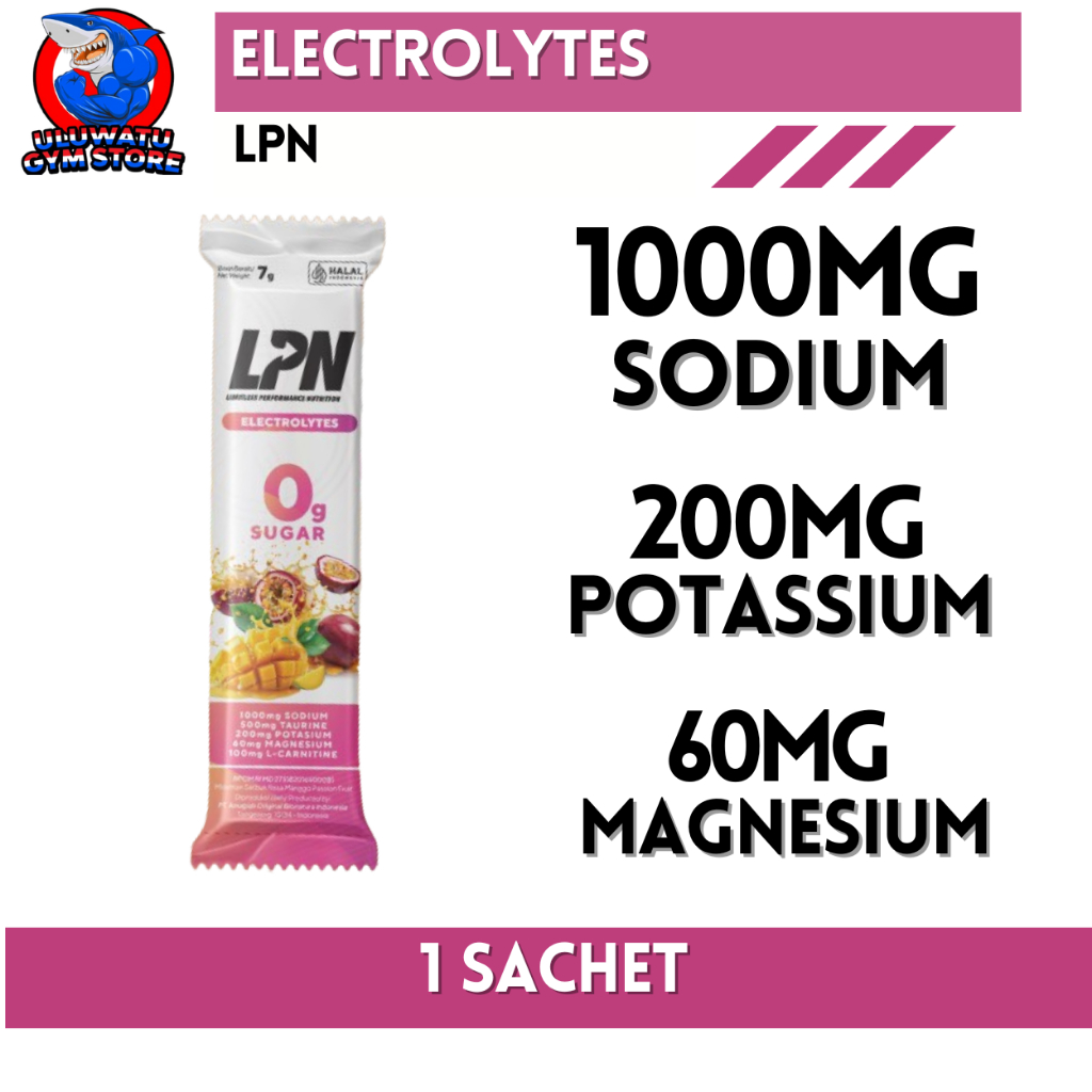 Jual LPN 100% Electrolytes Sachet 1 Servings - Isotonic Hydration Drink ...