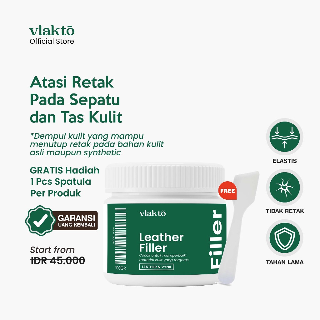 Jual Vlakto Leather Filler - Dempul Kulit Sepatu Kulit atau Kulit ...
