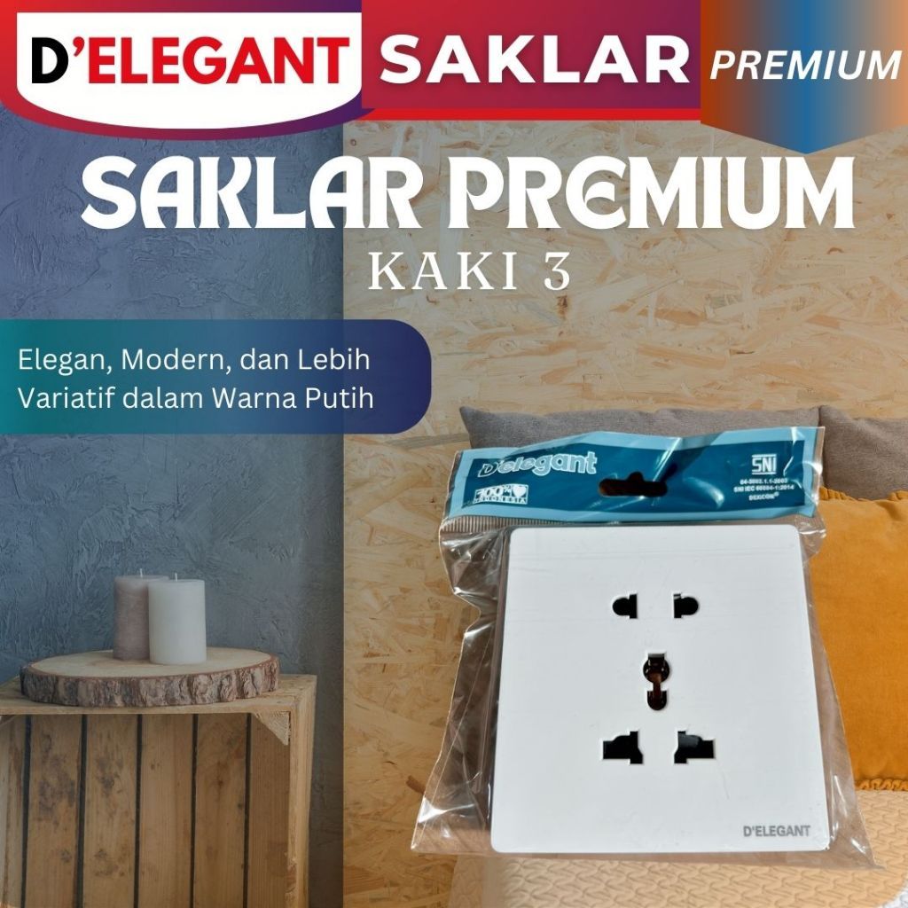 Jual COLOKAN DINDING HOTEL STOP KONTAK KAKI 3 ELECTRICAL SOCKET PUTIH ...