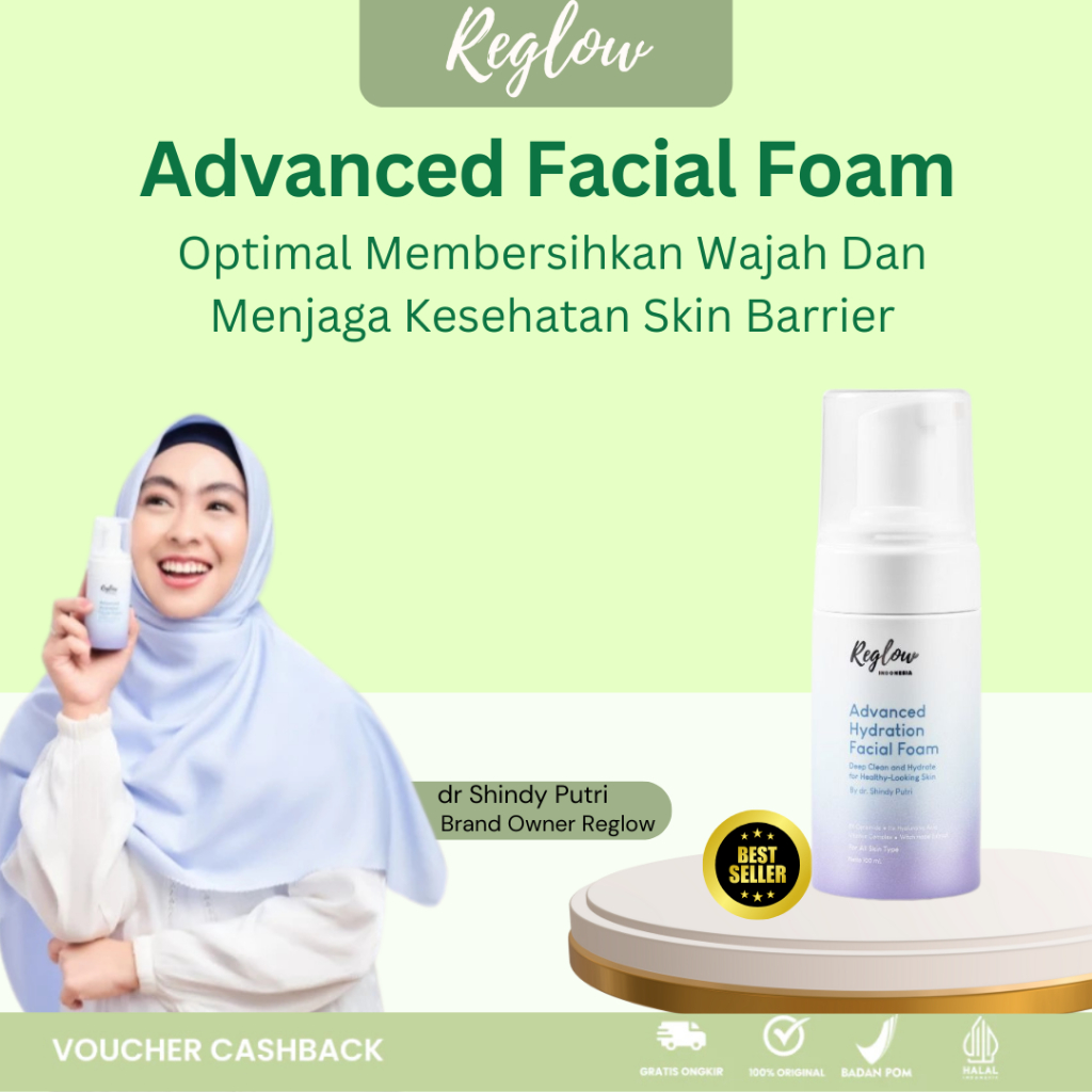 Jual Reglow Facial Foam dr Shindy Skincare Pembersih Wajah Glowing RE ...