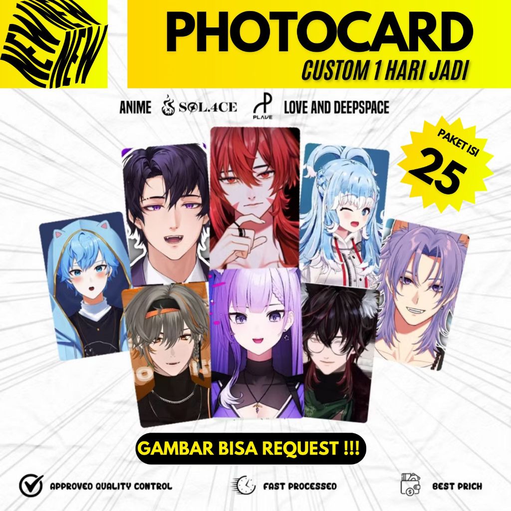 Jual PROMO - [ ISI 25 ] PHOTOCARD LOMOCARD FOTO VTUBER SOL4CE HARRIS ...