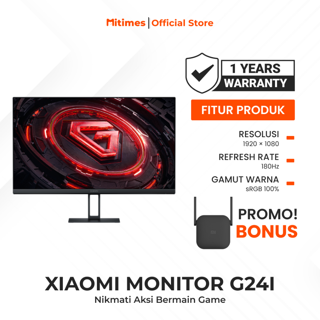Jual Xiaomi Gaming Monitor G24i 1080P Refresh Rate 180Hz 1ms FreeSync ...