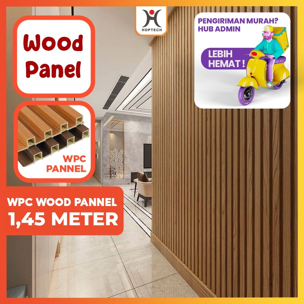 Jual Hoptech - WALL WPC WOOD PANEL WALLPANEL WPC PVC KAYU DINDING UKURAN 1,45 METER KETEBALAN 14 ...