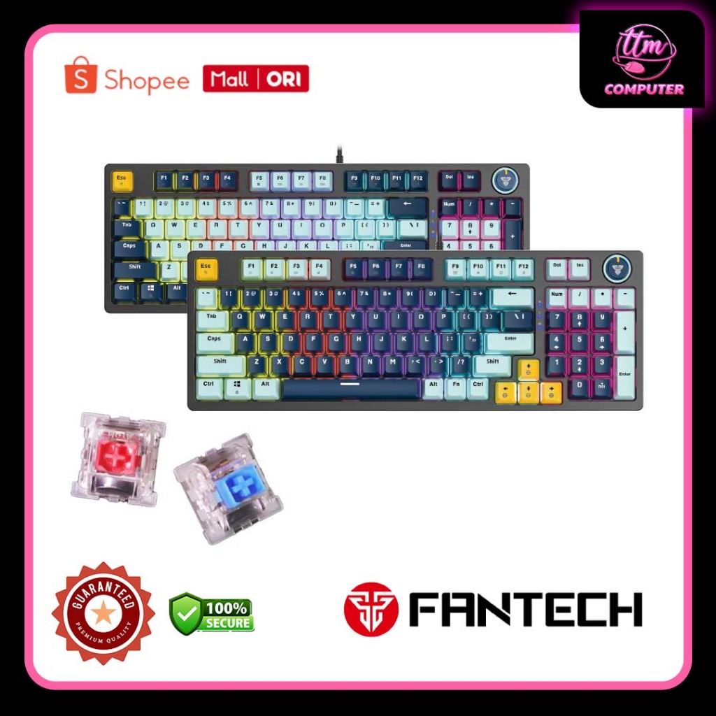 Jual FANTECH ATOM96 MK890V2 RGB Mechanical Gaming Keyboard | Shopee Indonesia
