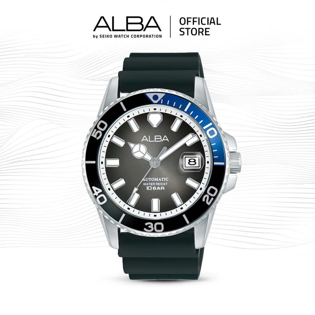 Jual Alba Mechanical Jam Tangan Pria AU4063 / AU4063X1 Automatic Grey ...
