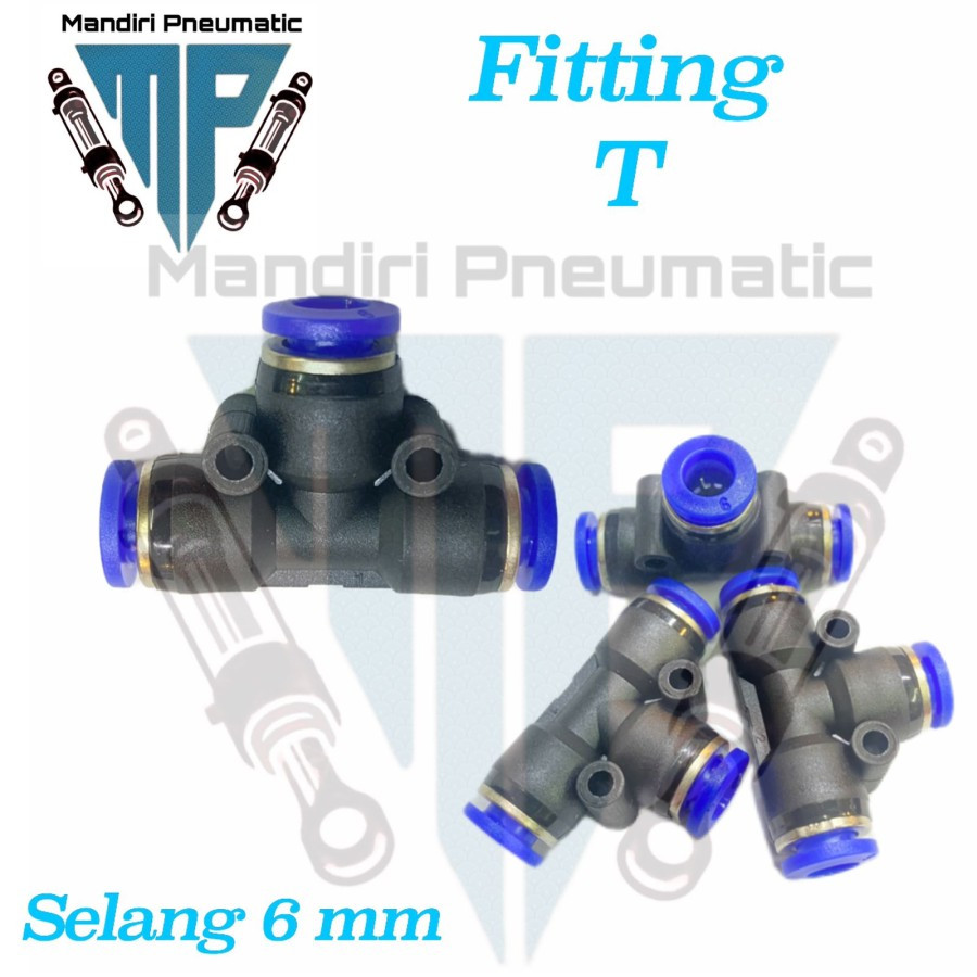 Jual PUT-6 fitting pneumatic selang 6mmx6mmx6mm | Shopee Indonesia
