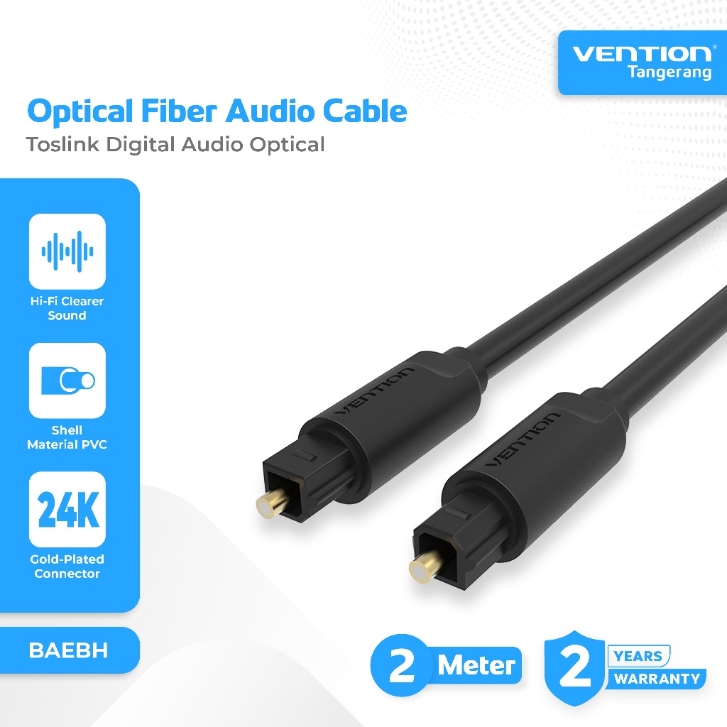 Jual Vention Kabel Toslink Digital Audio Optical / Kabel Fiber Optik ...