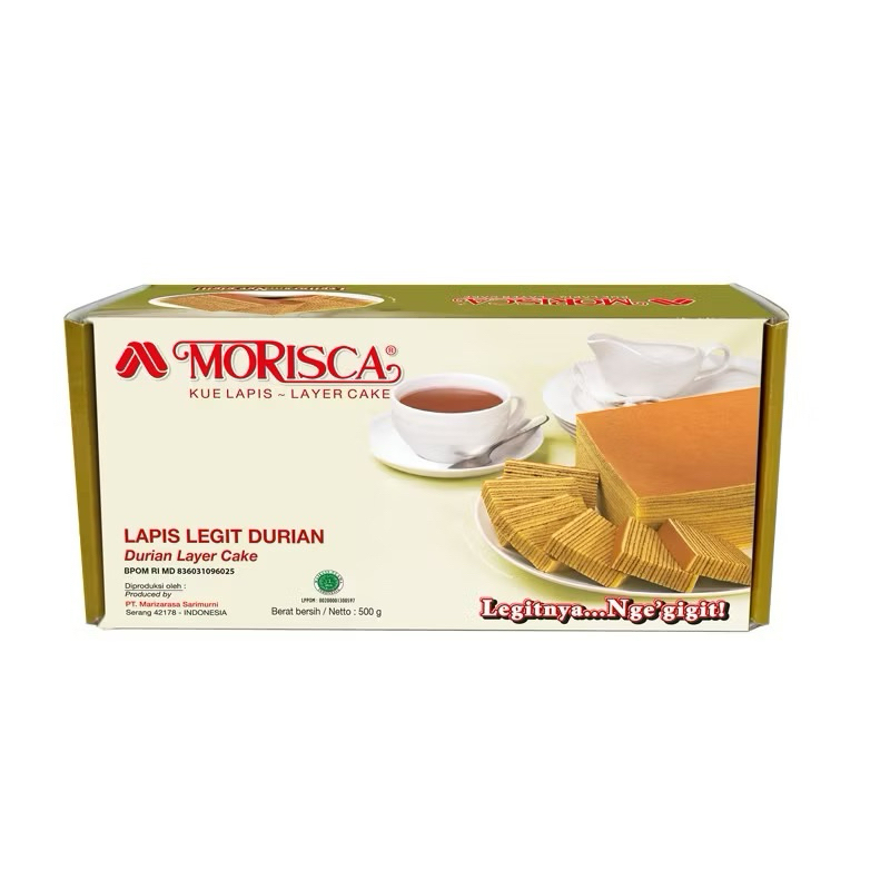 Jual Morisca - Kue Lapis Legit Rasa Durian 500gr | Shopee Indonesia