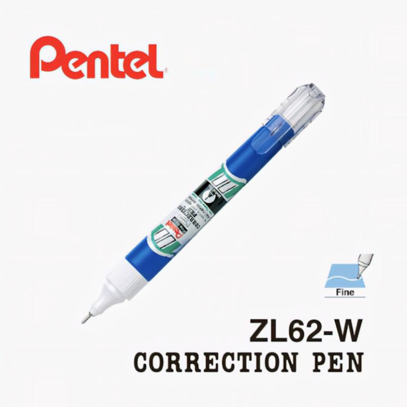 Jual PENTEL Correction Pen 12ml ZL62-W Original [ per 1 Tipe-X ...