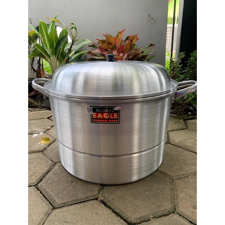 Jual Panci dandang kukus 22 - 45 cm aluminium global eagle model halco ...