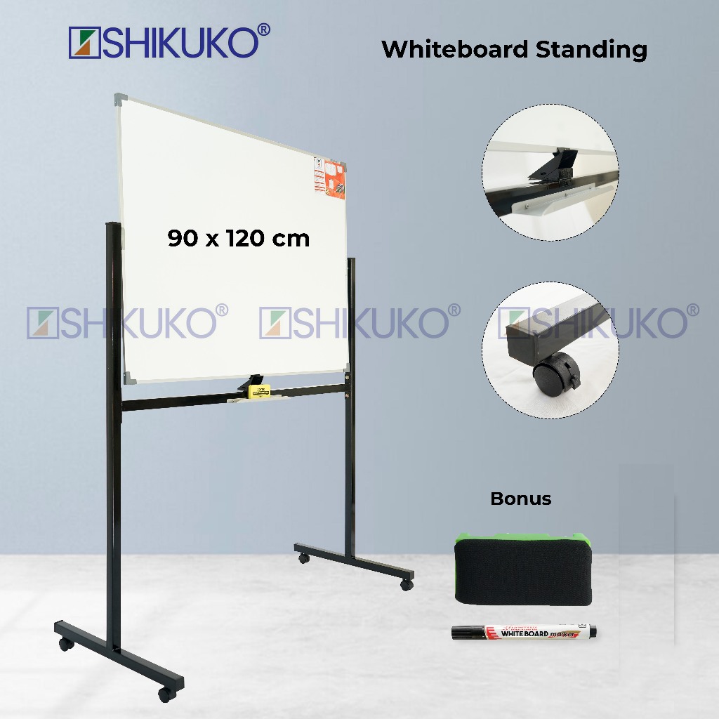 Jual Papan Tulis Whiteboard Standing 90 x 120 | Shopee Indonesia