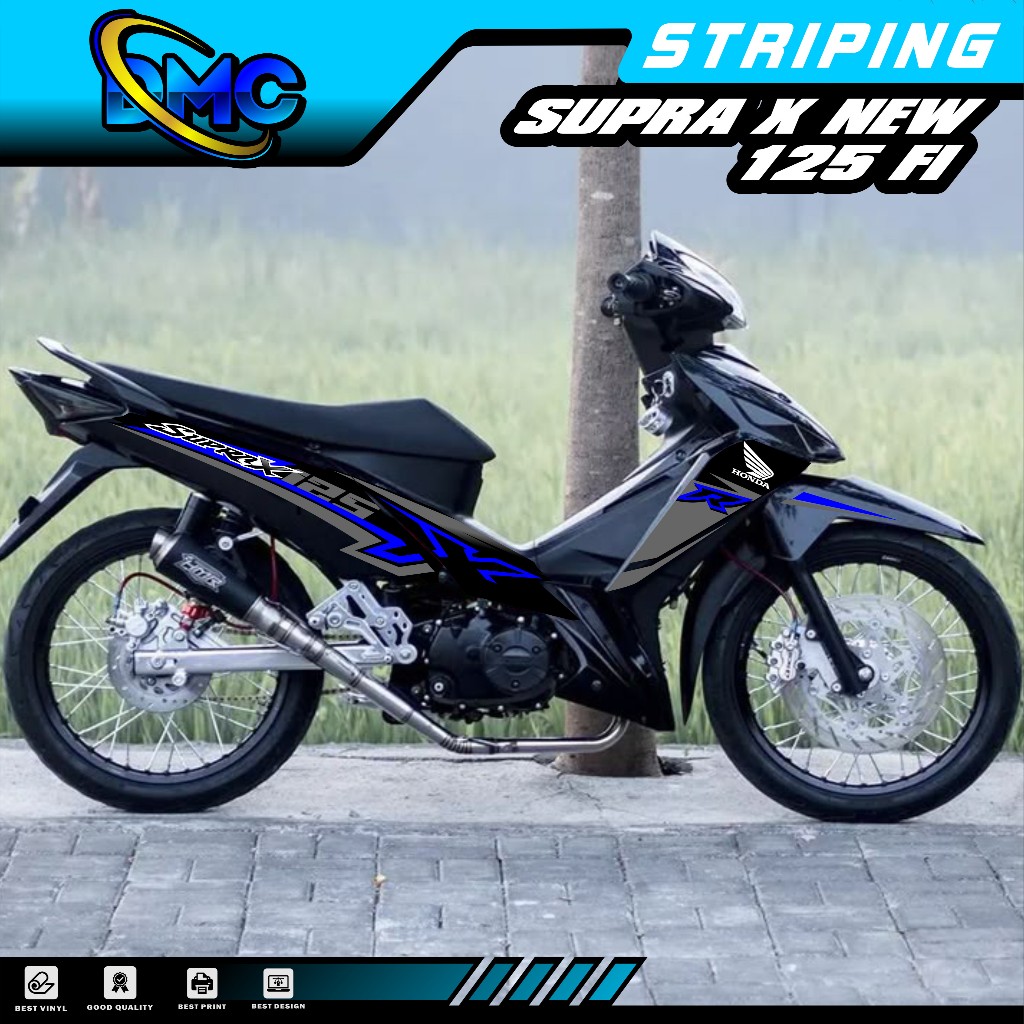 Jual 04/STRIPING SUPRA X 125 NEW FI DESAIN SIMPEL-TRANSPARAN UV ...