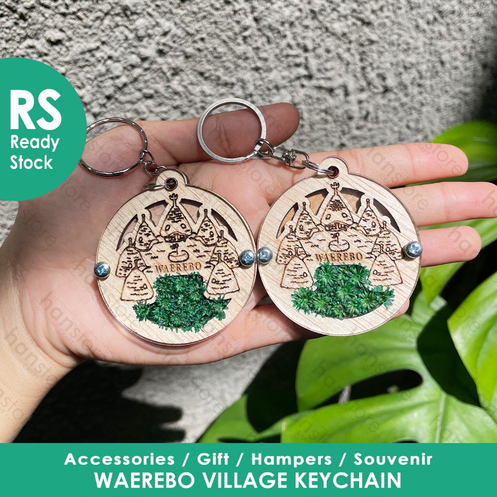 Jual RS WAEREBO VILLAGE Keychain / Gantungan Kunci Kayu & bunga / NTT ...