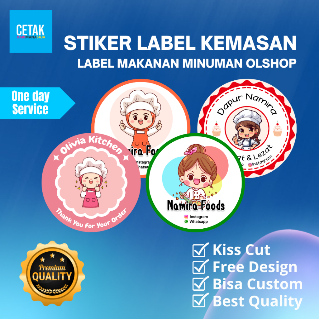 Jual STIKER KEMASAN / STICKER MAKANAN / STIKER LABEL / STIKER CUSTOM ...
