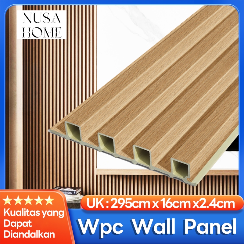 Jual WPC Wall Panel 2.95 meter X 16cm X 2.4cm PVC Wallpanel Wood Panel ...