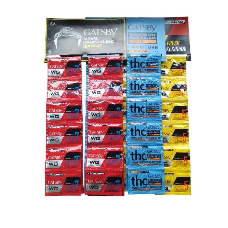 Jual Gatsby Sachet - Gatsby Renceng - Minyak Rambut (1 Pack Isi 24 Pcs ...
