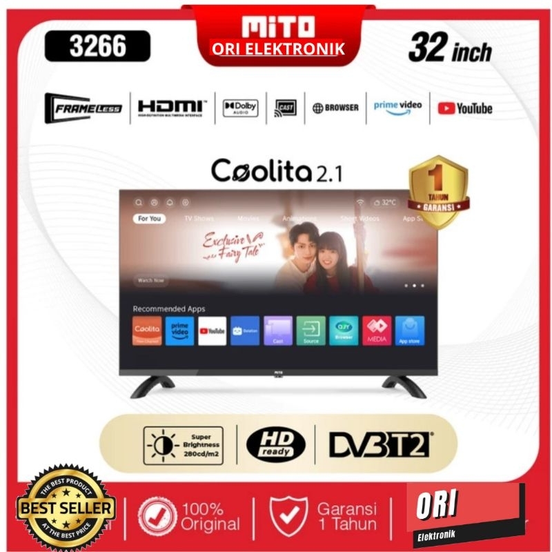 Jual MITO SMART LED TV 32 INCH 3266-OS COOLITA 2.1 HD READY | Shopee Indonesia