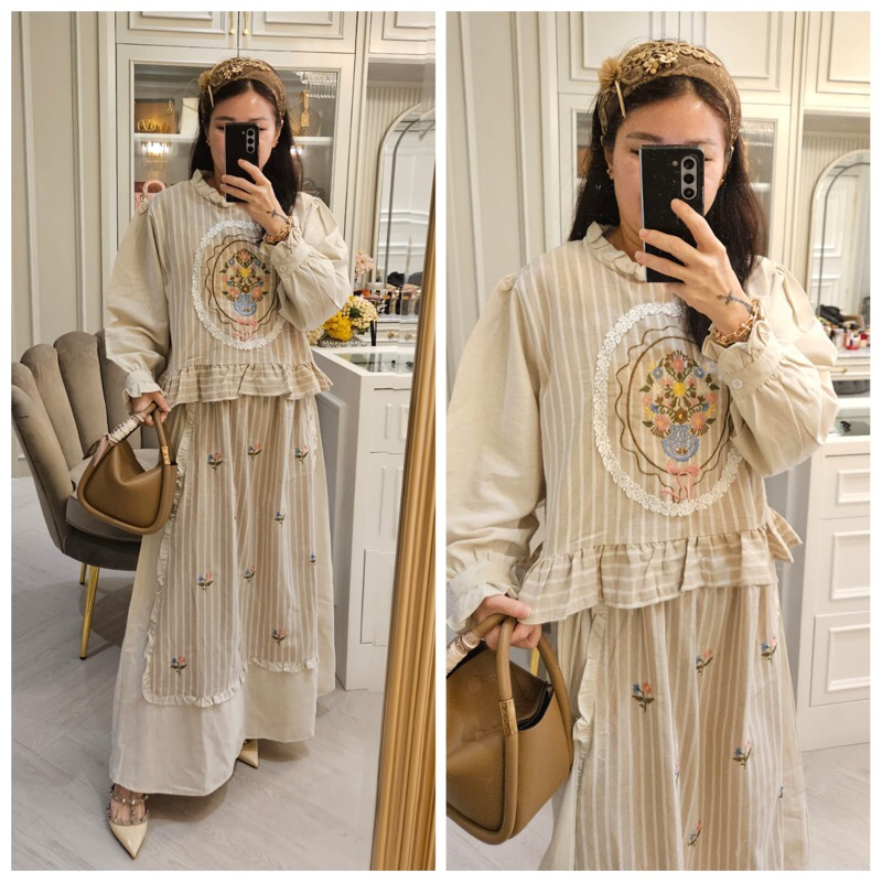 Jual set rok meijiwang bunga2 bordir | Shopee Indonesia