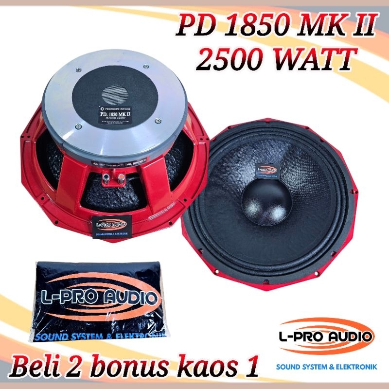 Jual Speaker 18in PD1850 coil 5in 2500w PD 1850 Beli 2 bonus kaos L-PRO AUDIO | Shopee Indonesia