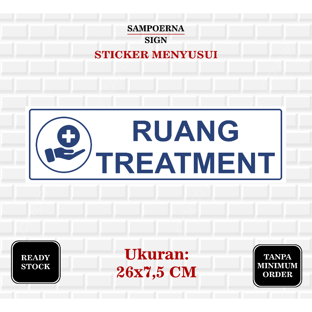 Jual Stiker Ruang Treatment / Ruang Perawatan / Stiker Klinik / Stiker ...