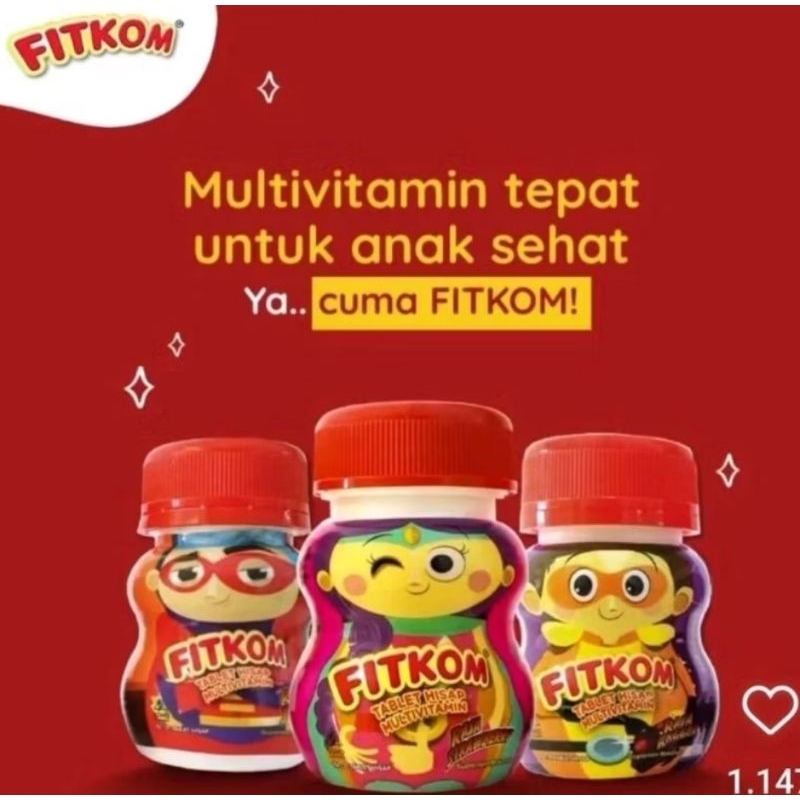 Jual FITKOM HI-C Tablet Hisap Multivitamin Anak Membantu dan Menjaga ...