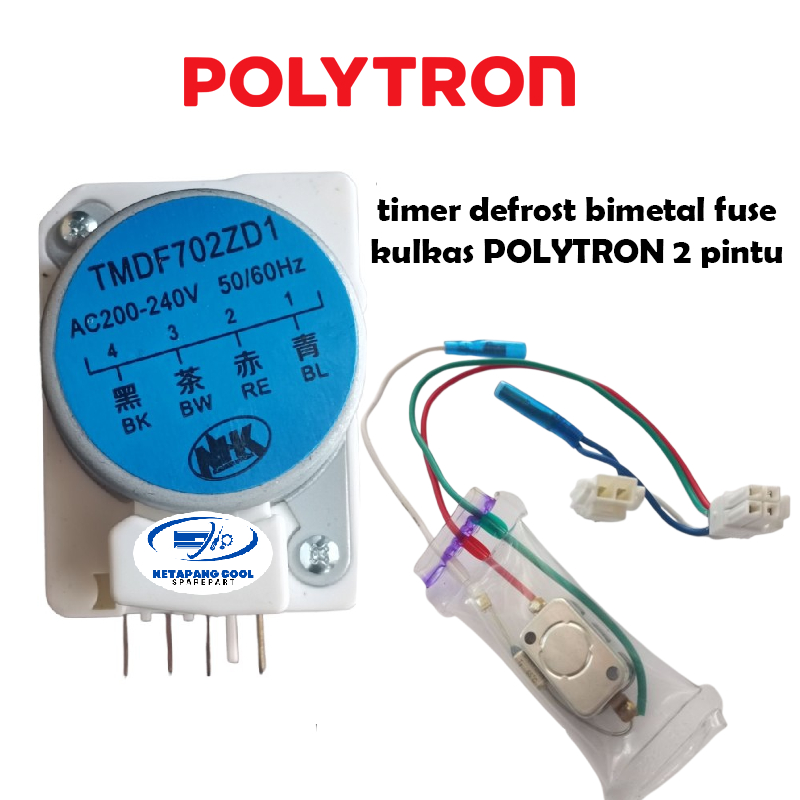 Jual Timer Defrost bimetal fuse kulkas POLYTRON 2 pintu 1 set | Shopee ...