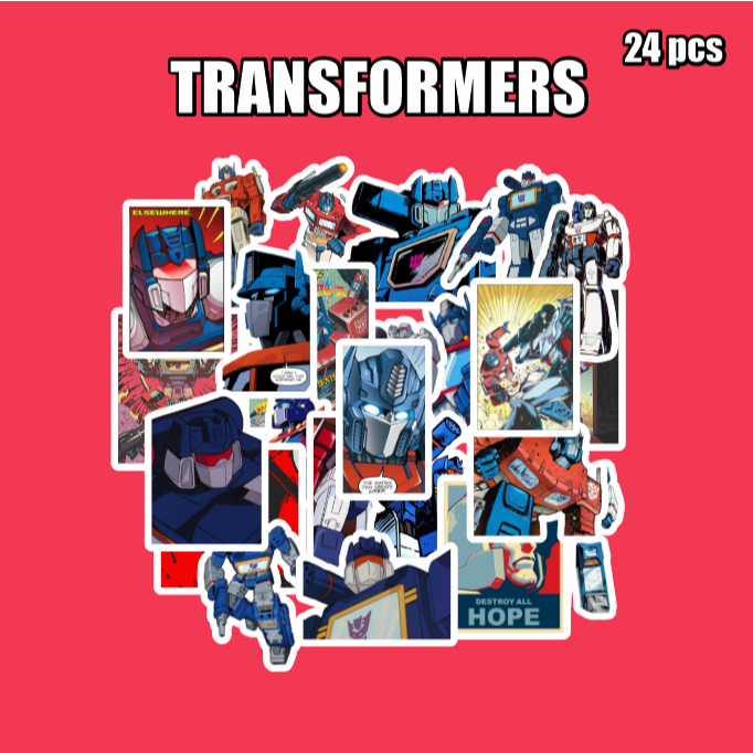 Jual Stiker Pack Transformers Animasi Retro Optimus Prime Kekinian ...