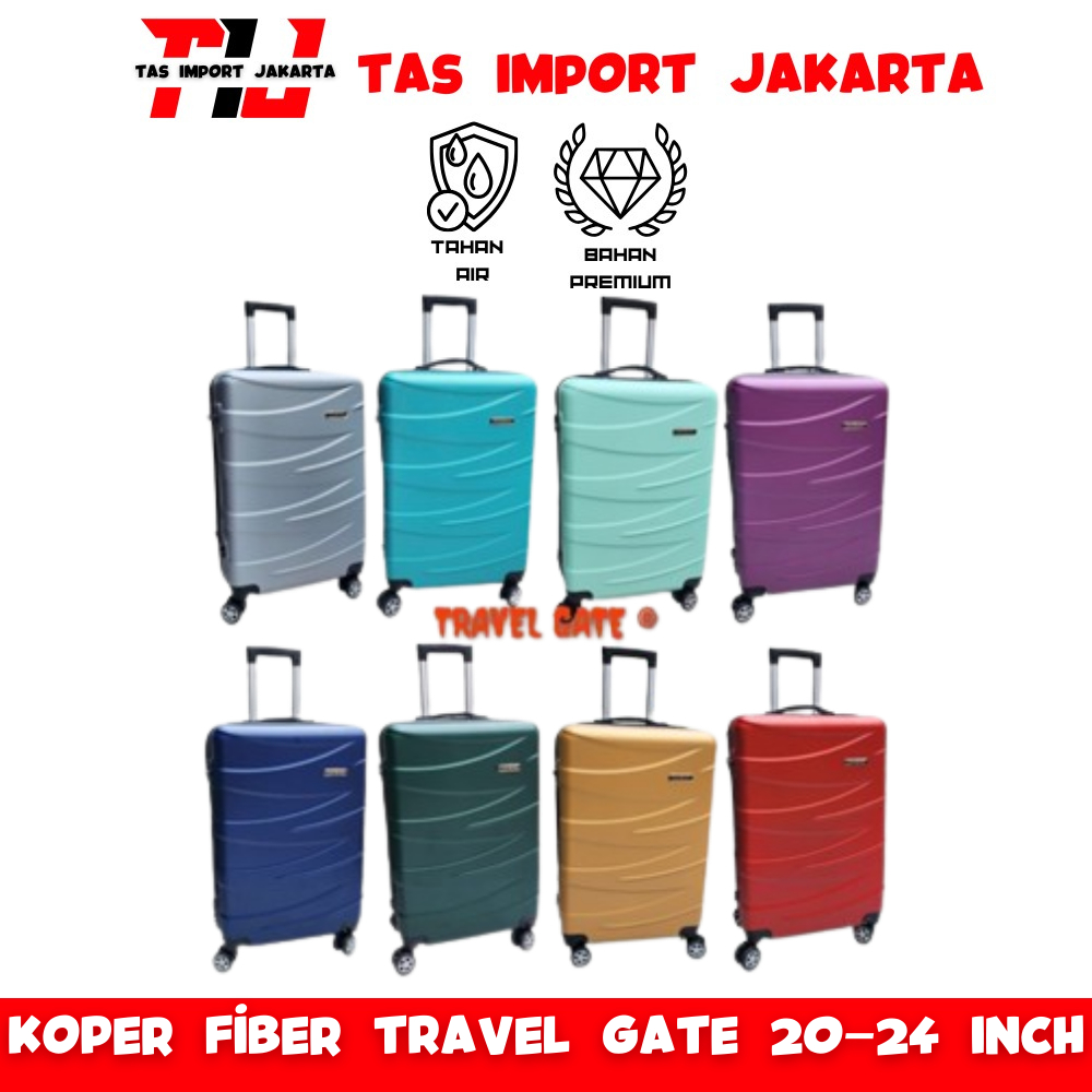 Jual TRAVEL GATE Koper Fiber 20 Inch 24 Inch Ukuran Kabin dan Bagasi ...