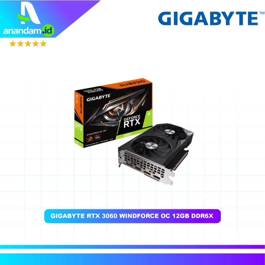 Jual GIGABYTE GEFORCE RTX 3060 WINDFORCE OC 12G | RTX 3060 12GB GDDR6 ...