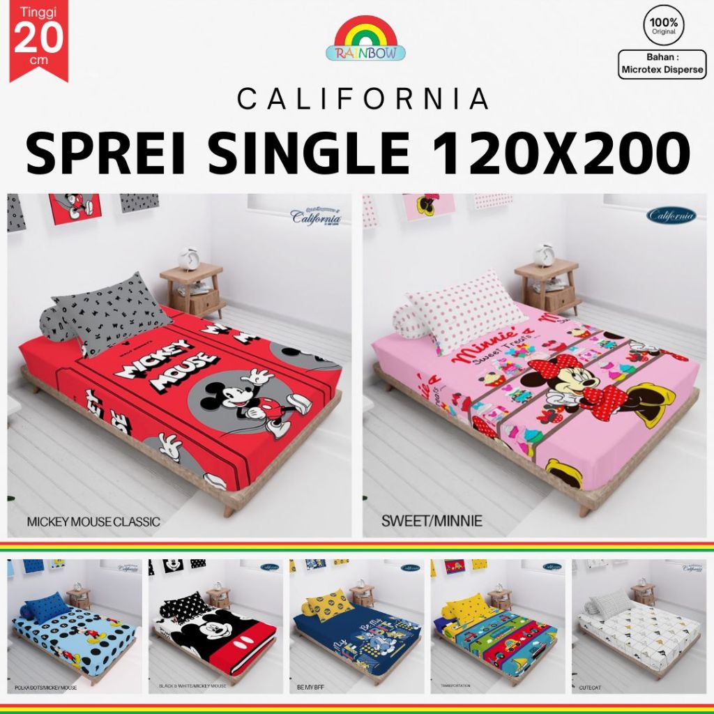 Jual [ANAK] California - Sprei FITTED Single (120x200) Terlaris pilihan ...
