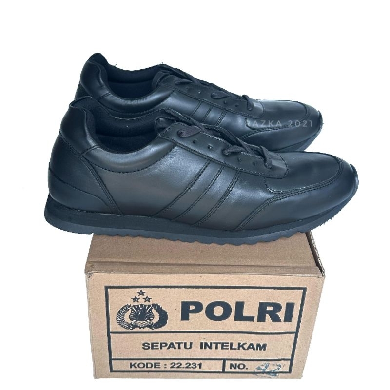 Jual SEPATU INTELKAM SATRESKRIM POLRI | SEPATU HITAM | Shopee Indonesia