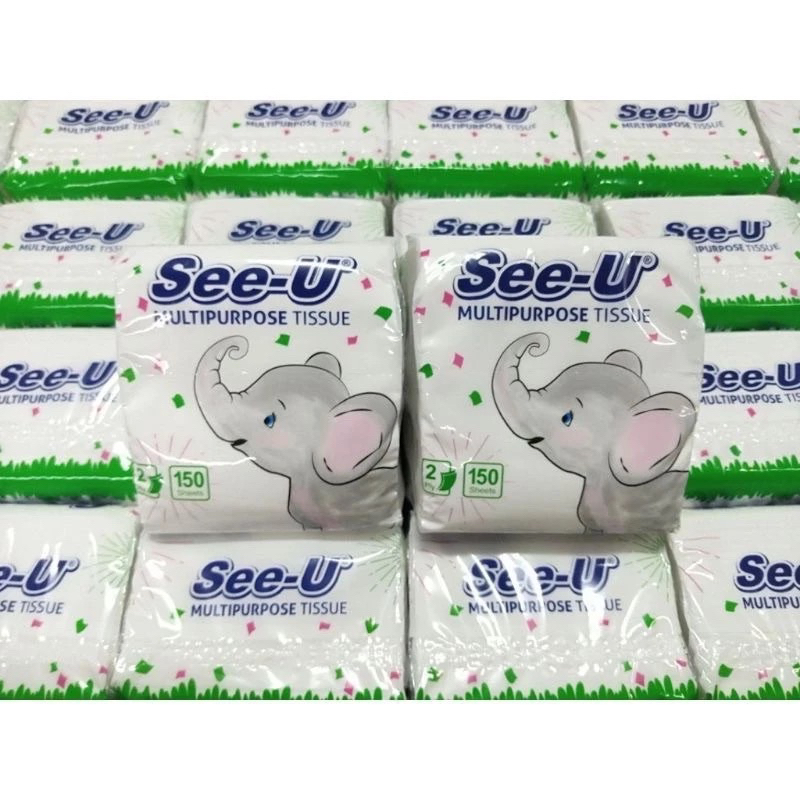 Jual NY Tissue Tisu See U 150 Sheet See-U Multipurpose Pop Up Gajah 150 ...