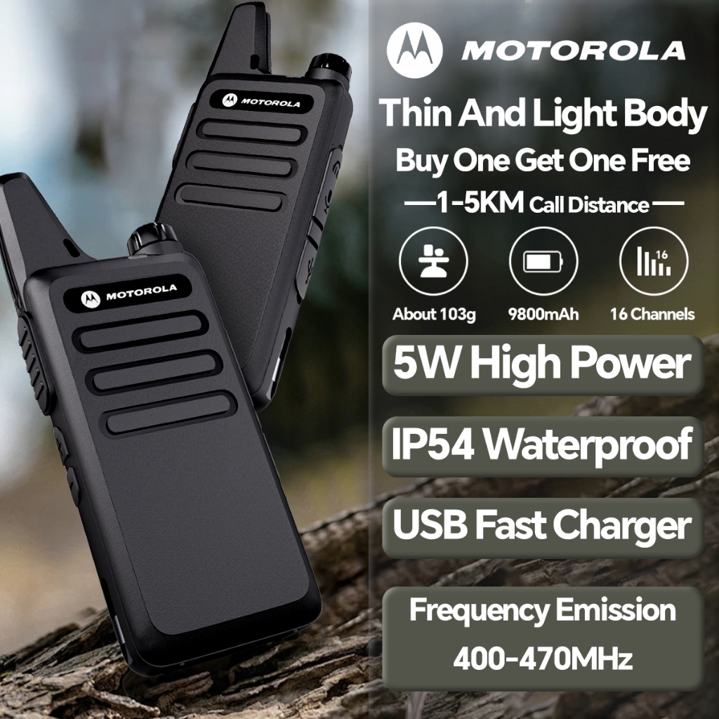 Jual HT Motorola Walkie talkie two way radio jarak jauh 10KM Daya Tinggi 5W 16Saluran Radio ...