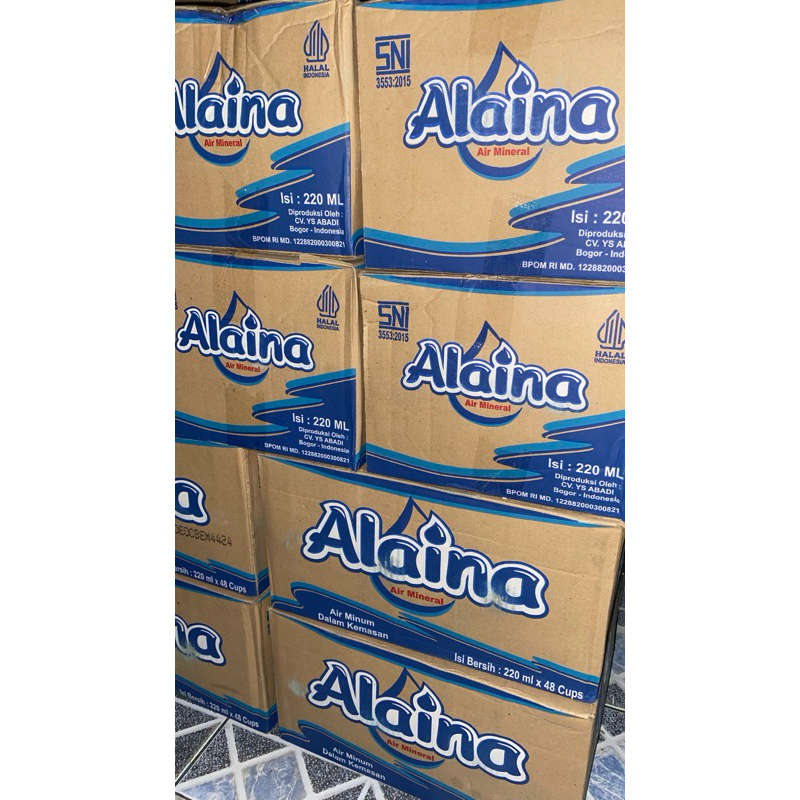 Jual Alaina Air Mineral Gelas isi 48 | Shopee Indonesia