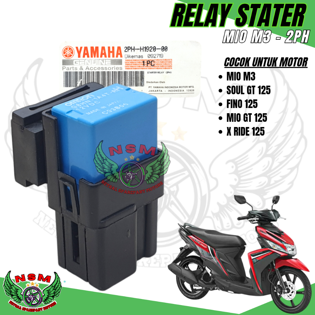 Jual RELAY BENDIK SWITCH SWIT STATER MIO M3 2PH / MIO Z / SOUL GT 125 ...