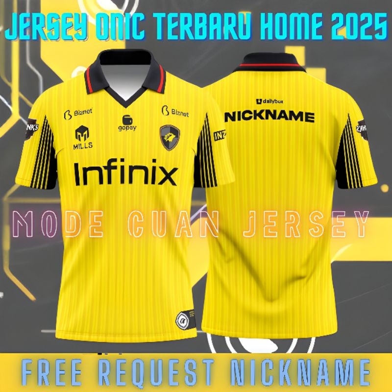 Jual Jersey Onic Home Terbaru 2025 Full Printing ( Free Request ...