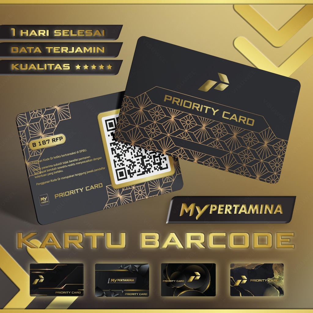 Jual Kartu Barcode MYPertamina Bikin Barcode Pertamina Kartu isi bensin ...