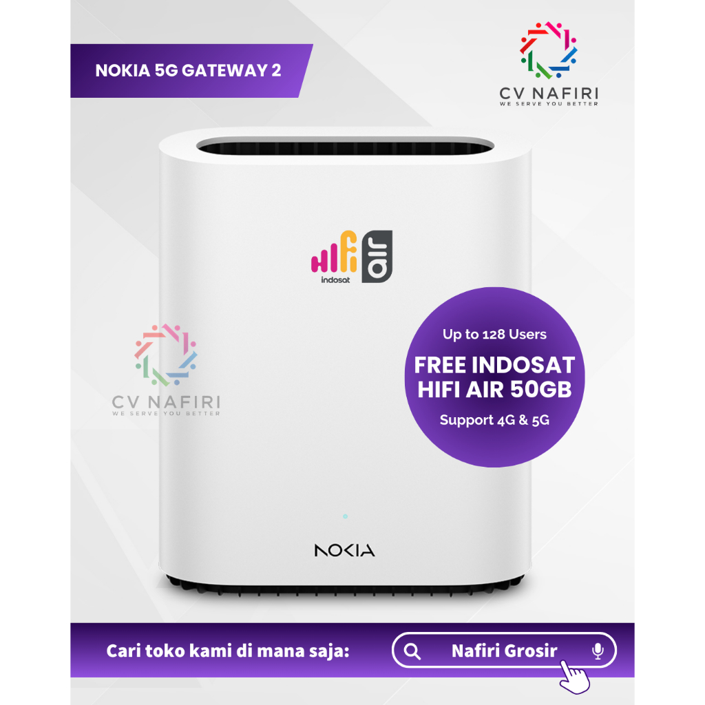 Jual MODEM INDOSAT HIFI AIR 5G HOME MODEM WIFI ROUTER NOKIA FASTMILE 5G ...