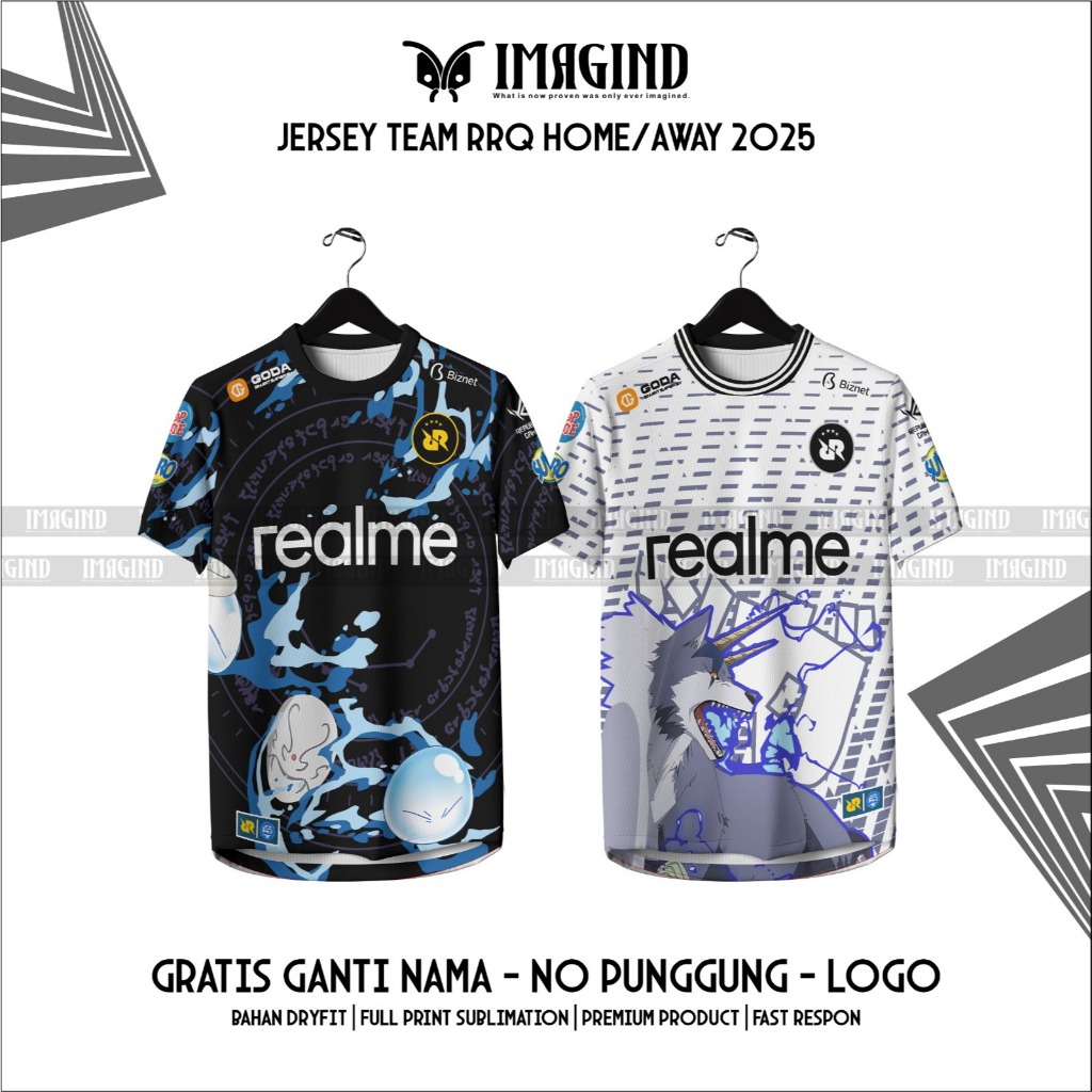 Jual JERSEY TIM RRQ 2025 NEW GRATIS NAMA & LOGO | Shopee Indonesia