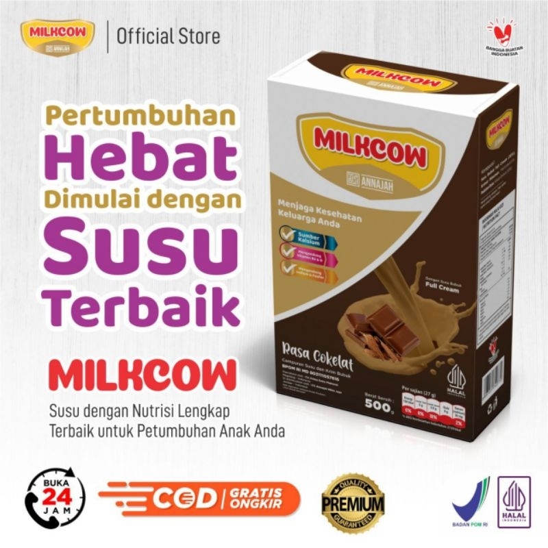 Jual Susu sapi Bubuk milkcow 500gr rasa Coklat Susup penambah nafsu ...