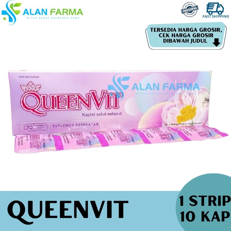 Jual Queenvit Strip isi 10 Kaplet | Suplemen Kesuburan Wanita ...