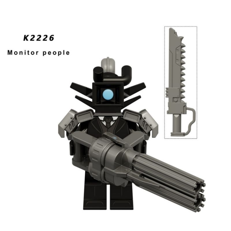 Jual Mini Action Figure Monitor People Skibidi Toilet Brick Mainan ...