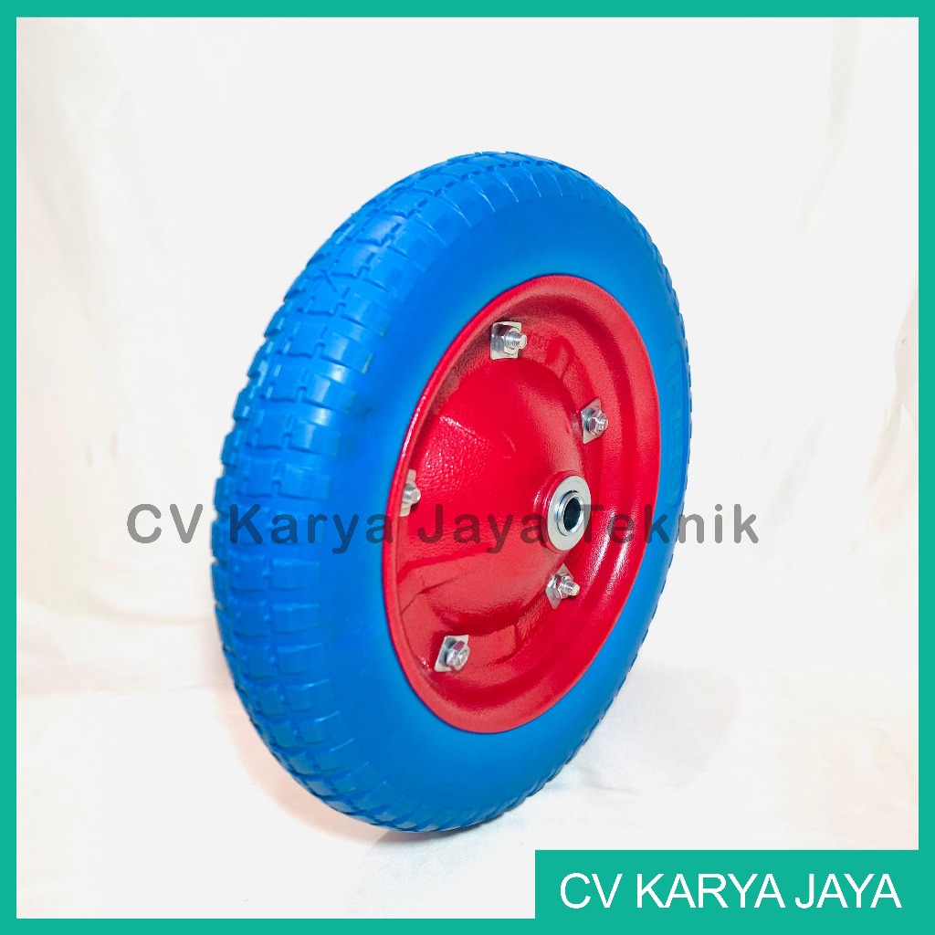 Jual Ban Komplit Mati Gerobak Sorong PU Warna Isco / Roda Ban Gerobak ...