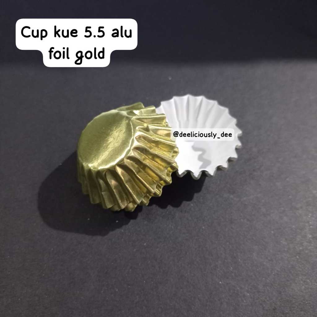 Jual Cup kue/Cup Nastar 5.5 cm Alum Foil Gold | Shopee Indonesia