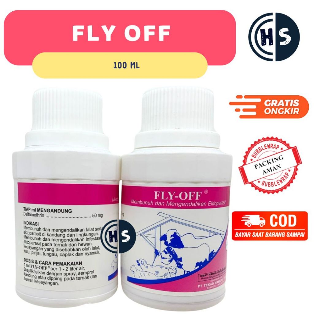 Jual FLY OFF 100ML - Obat Anti Lalat Kutu Nyamuk Pinjal Tungau Caplak ...