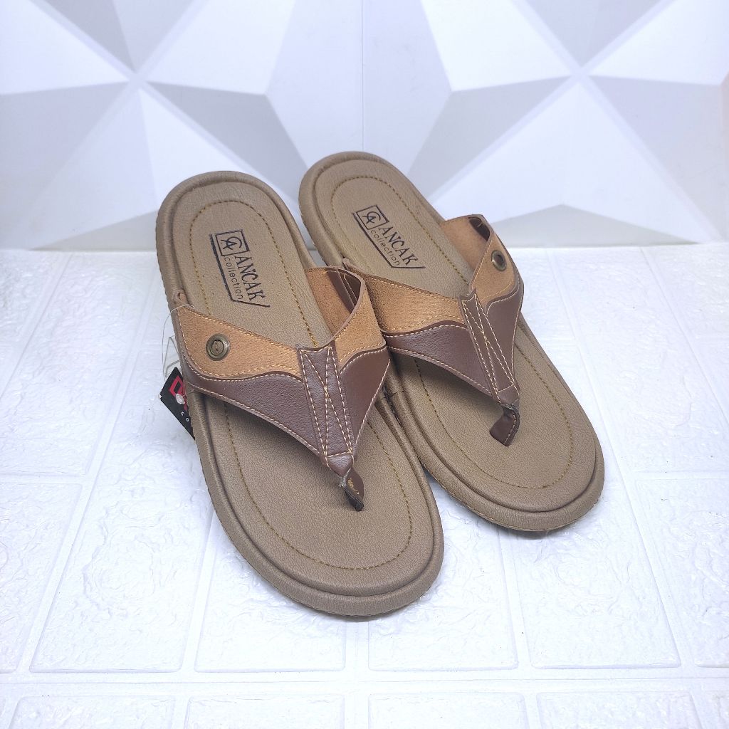 Jual Sandal Jepit Pria Sendal Laki-Laki Desain Trendy ancak | Shopee ...