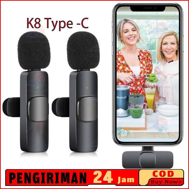 Jual K8 Microphone Mic Clip On Youtuber Wireless Usb/Mic Bluetooth Klip ...
