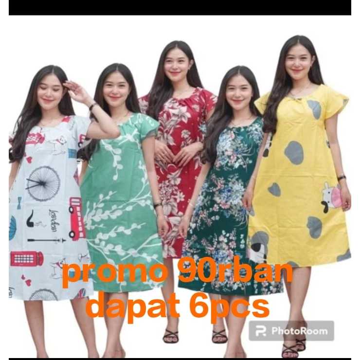 Jual DASTER MURAH 90ribu dapat 6 Pcs Daster FUji(bisa cod) | Shopee ...